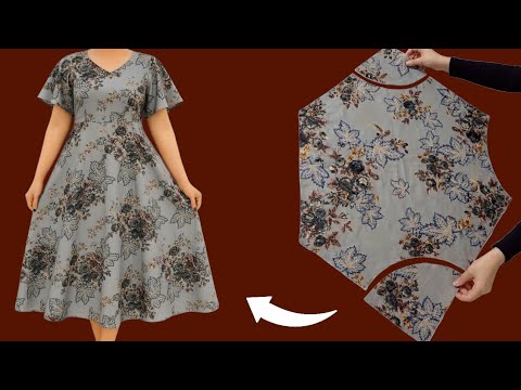 🔥WOW ️Only 1 meter fabric 🧵Summer Stylish Dresses Cut and Sew in 10 ...