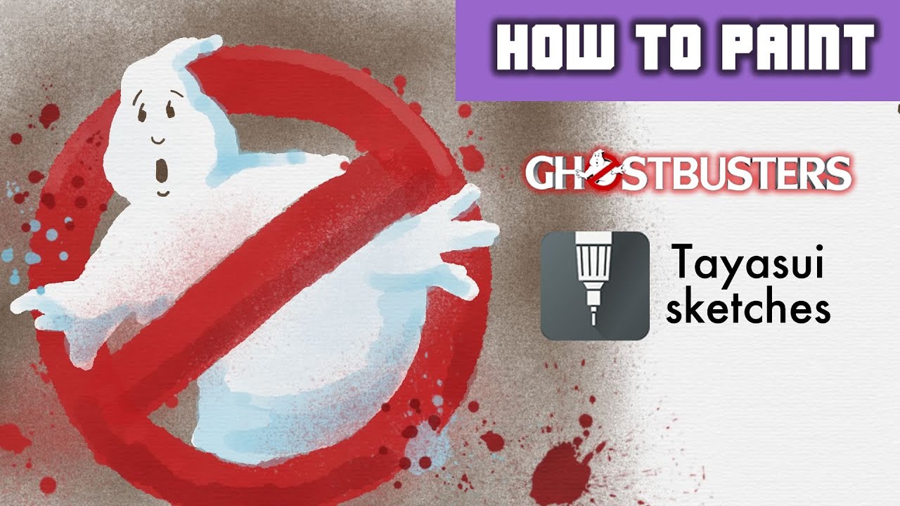 HOW TO PAINT: Ghostbusters Logo in water color digital painting ...