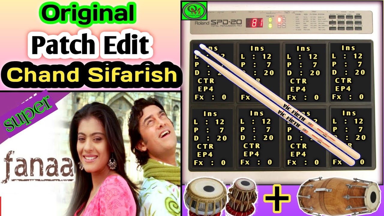 New patch Editing | Chand sifarish | Roland spd 20 & spd 20x || Octapad ...