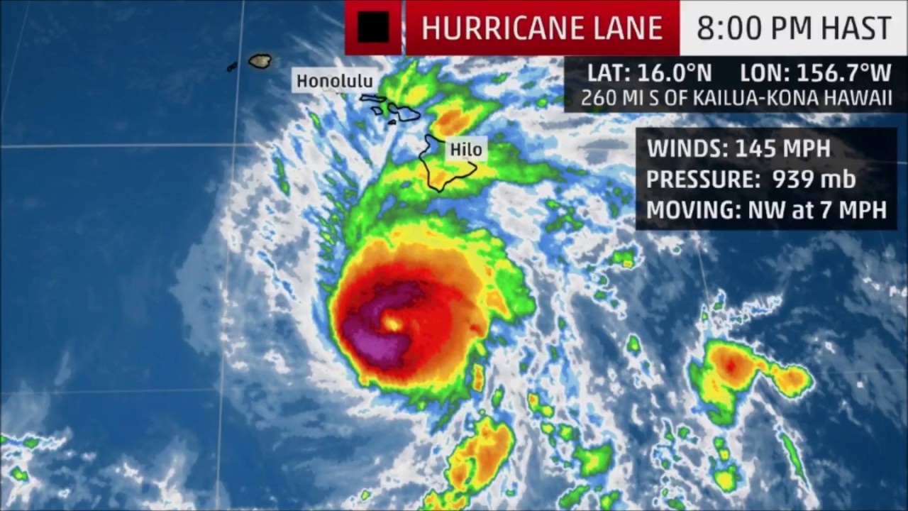 hurricane lane 11pm august 22 2018 - YouTube