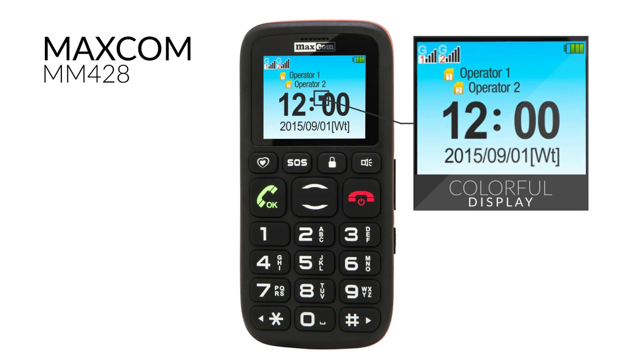 Кнопковий телефон Maxcom MM428 - YouTube
