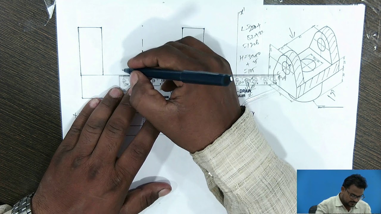 Orthographic Projection of a Simple Object-VII - YouTube