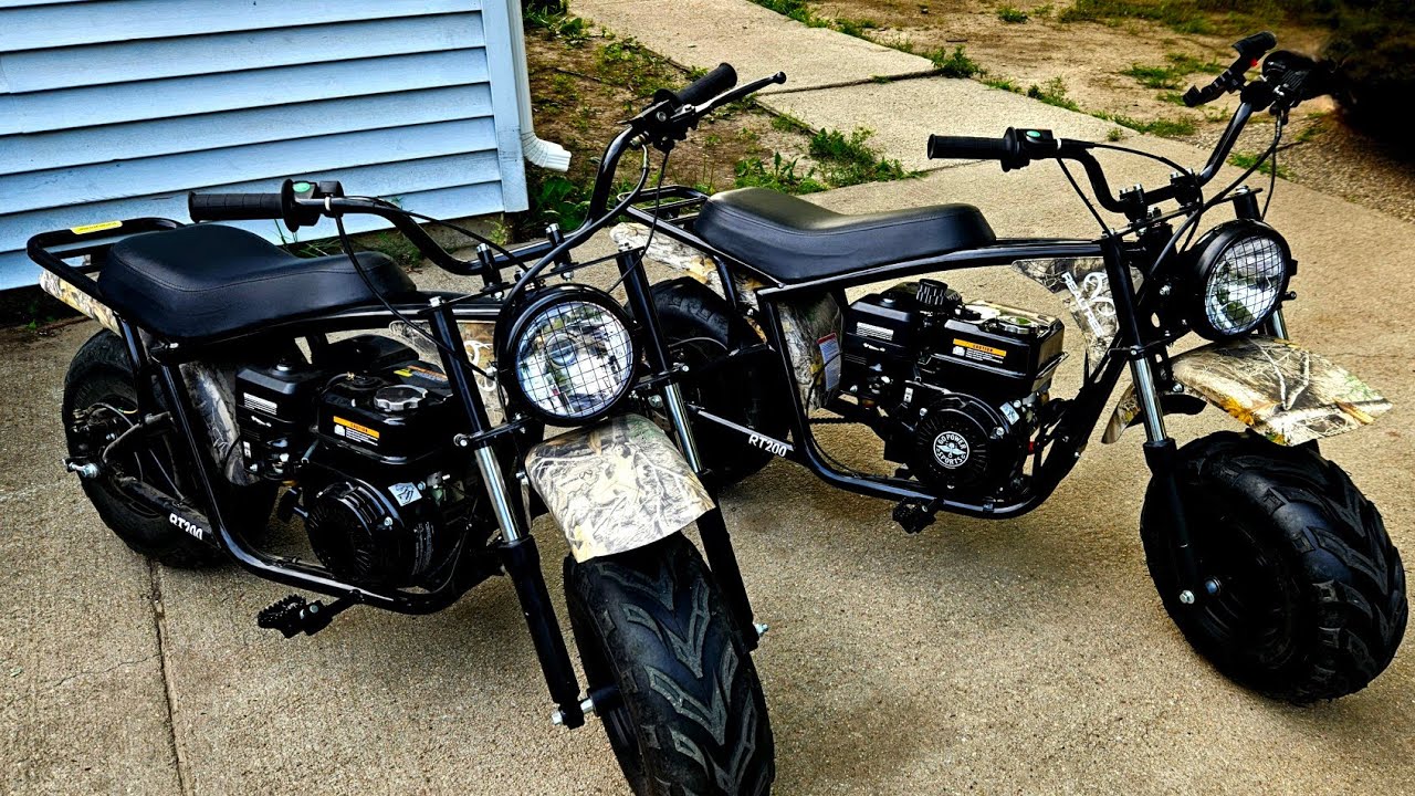 Riding The RT-200 Mini Bike Around Town - YouTube