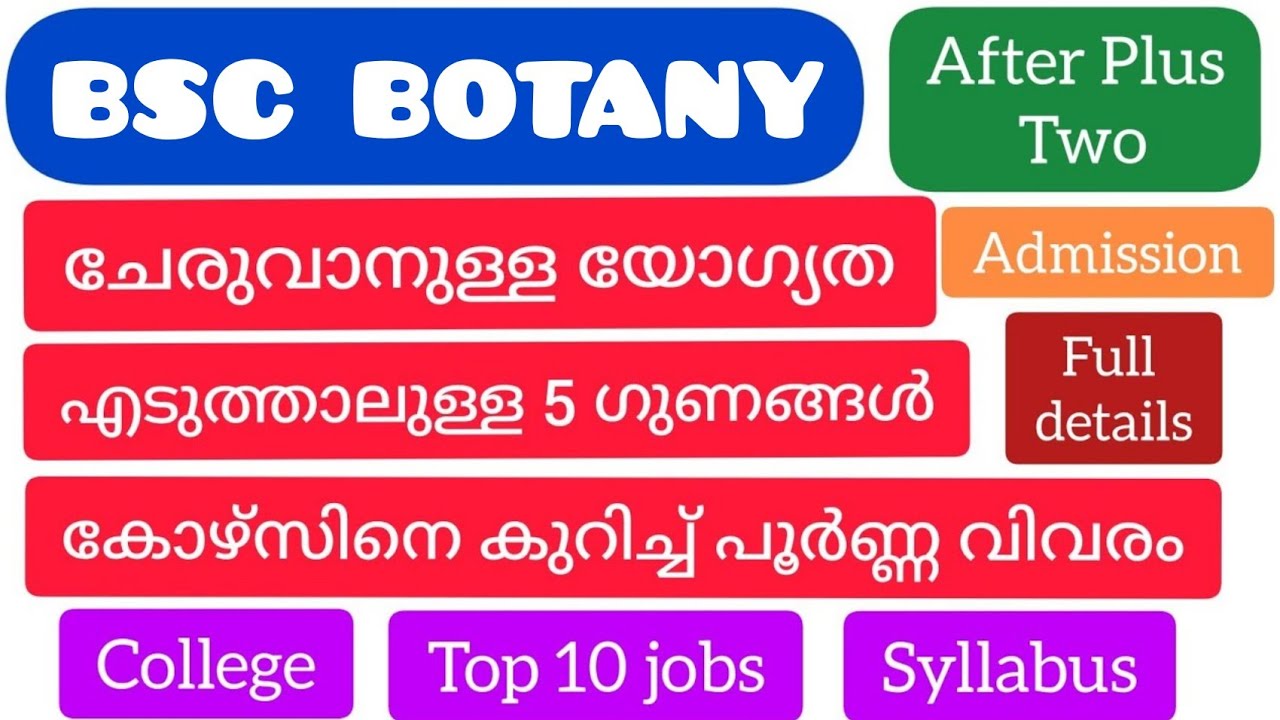 BSC Botany ELIGIBILITY |ADMISSION |5 BENEFIT FOR STUDYING Botany ...