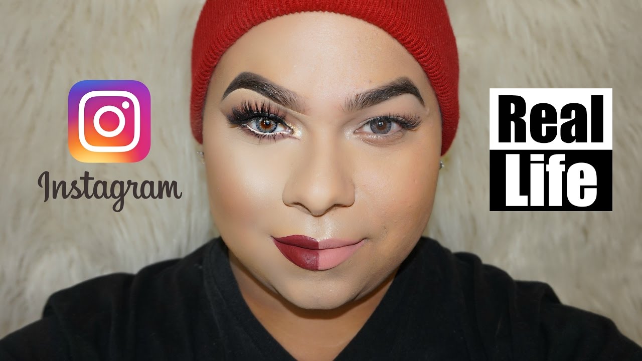 Instagram VS. Everyday Real Life Makeup | Junior Macias - YouTube