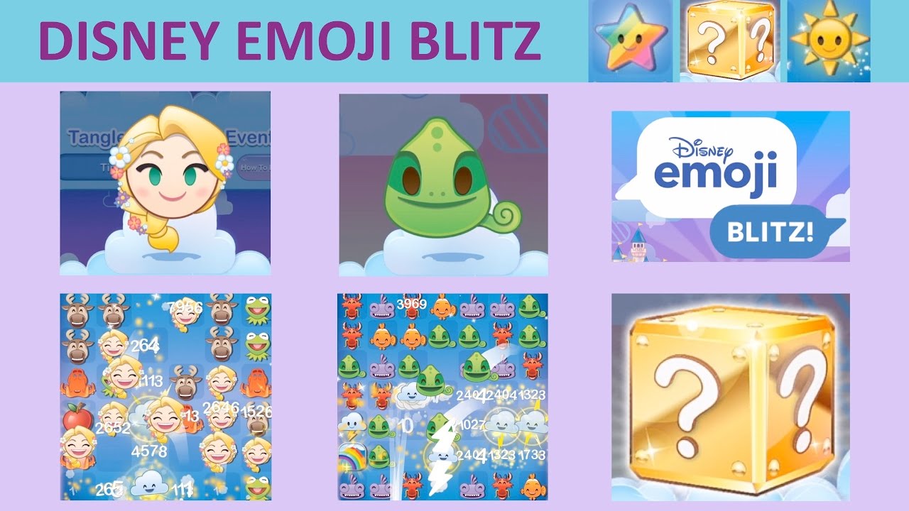 Disney Emoji Blitz Rapunzel and Pascal (Gold Box Emoji Power Gameplay ...