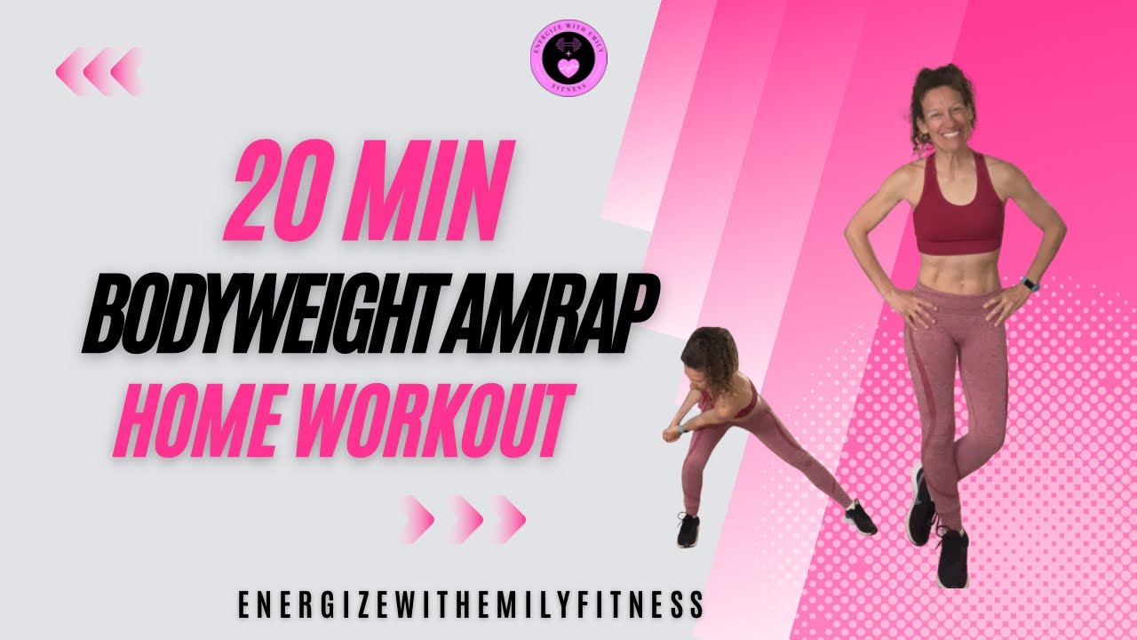 20 min high intensity AMRAP workout (no equipment) home workout - YouTube
