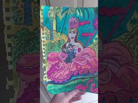 drawing of trisha paytas with baby Malibu Barbie - YouTube