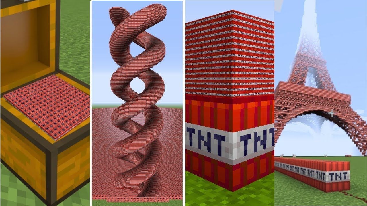 every minecraft tnt experiment in one video - YouTube