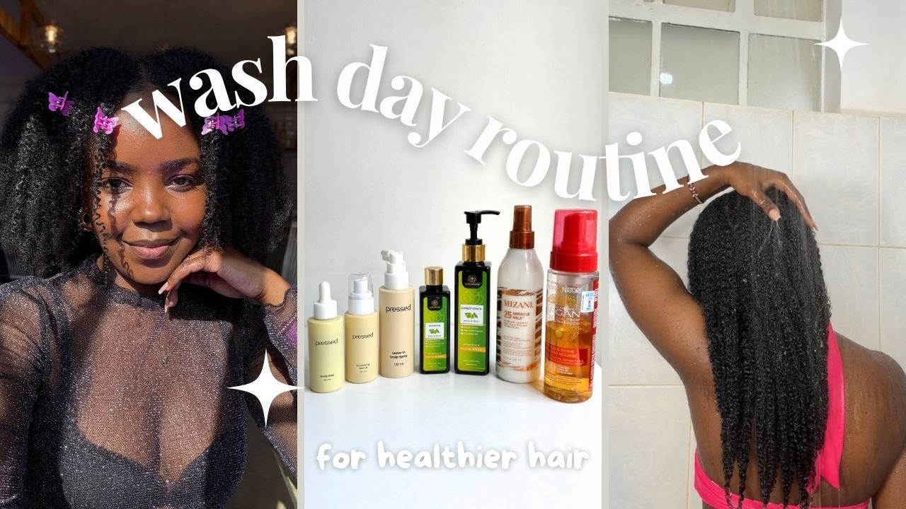 FULL WASH DAY ROUTINE I Healthy hair routine | Natural hair - YouTube