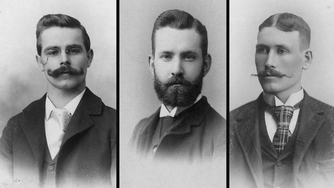 Vintage Visions: The Evolution of Men’s Hairstyles and Mustaches 1880s ...