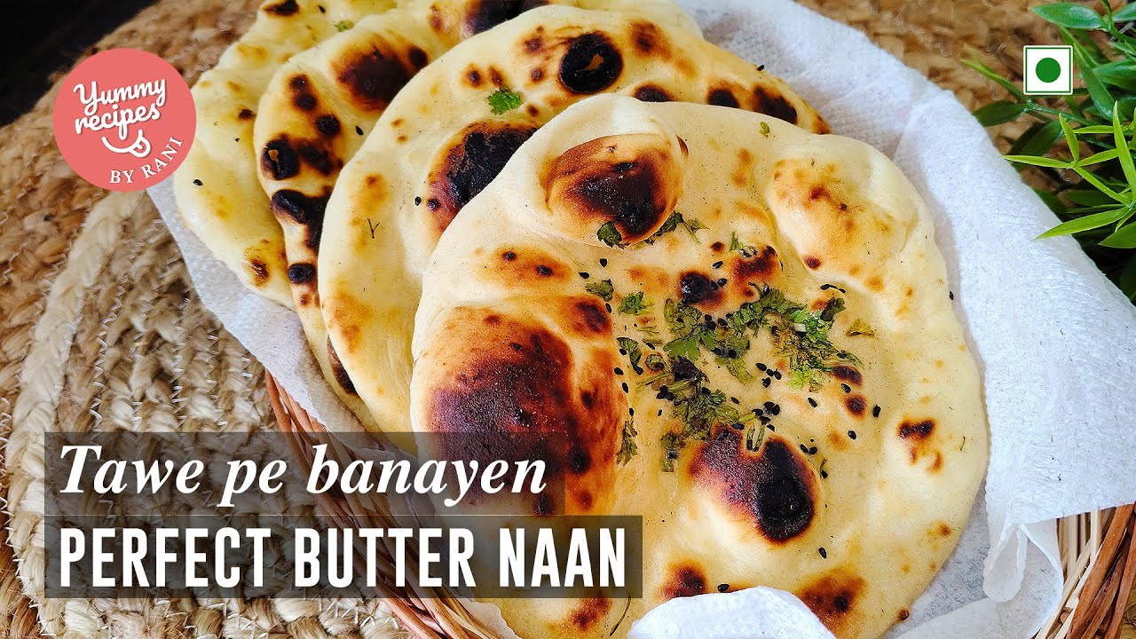 How to Make Perfect Butter Naan at Home in Tawa | No Oven Needed ...