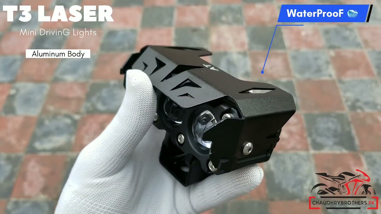 T3 LASER MINI DRIVING LIGHTS ALUMINUM BODY - YouTube