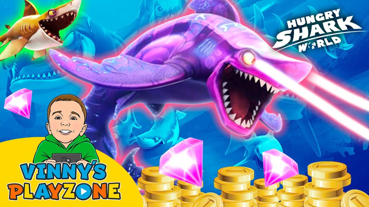 Vinny Unlocks Dark Magic Shark In Hungry Shark World And Gets Over 10 ...