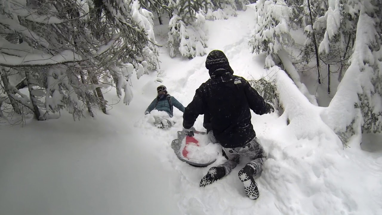 Sledding Mt. Jackson NH - YouTube