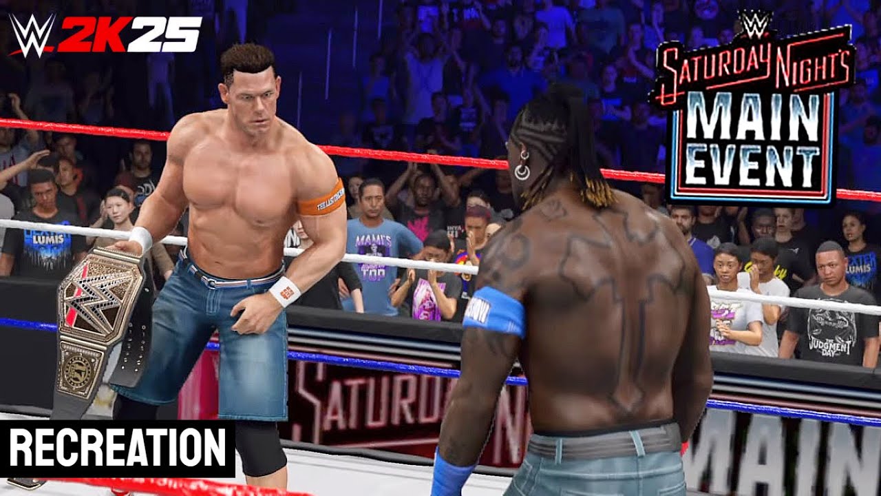 WWE 2K25 SIMULATION: John Cena vs R-Truth Saturday Night's Main Event 2025 Highlights - YouTube