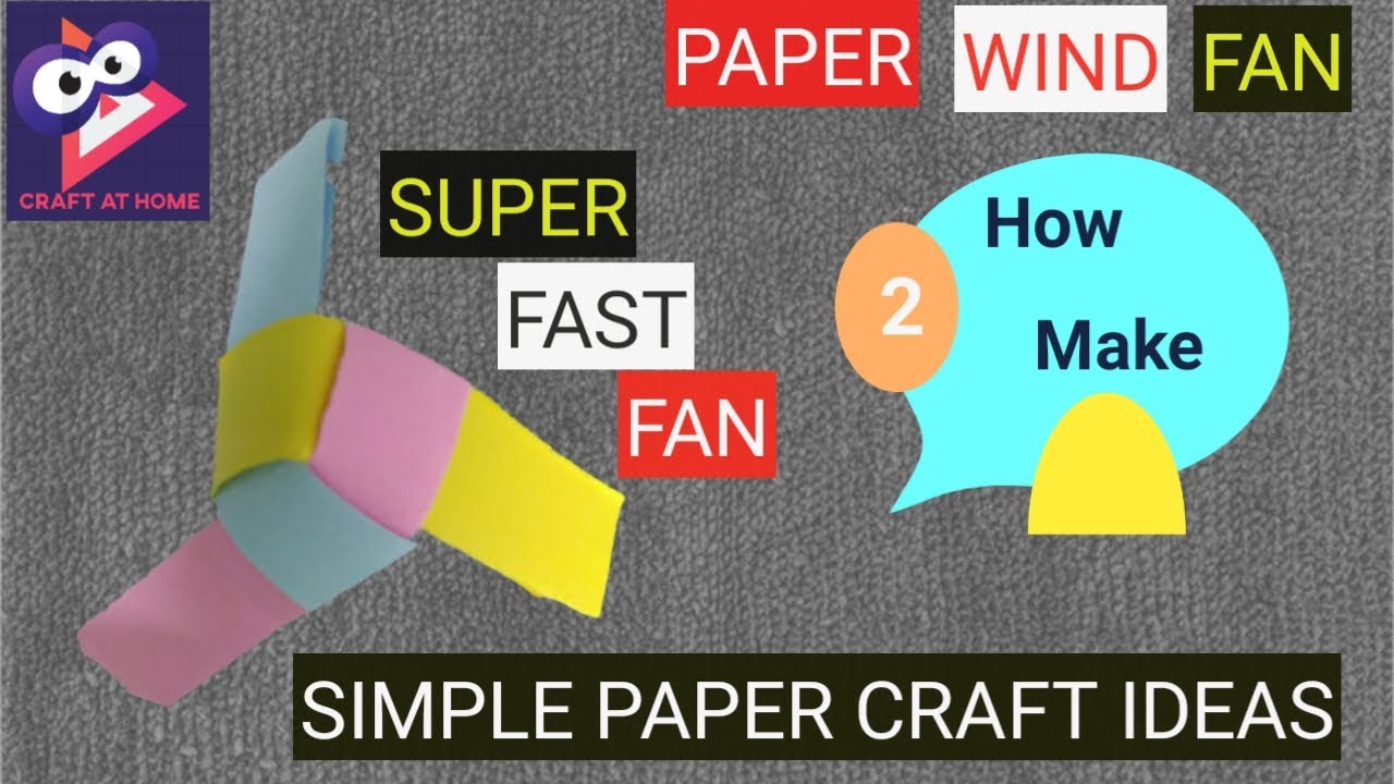 Make rotating paper fan | How to make paper fan | Superfast Paper Fan ...