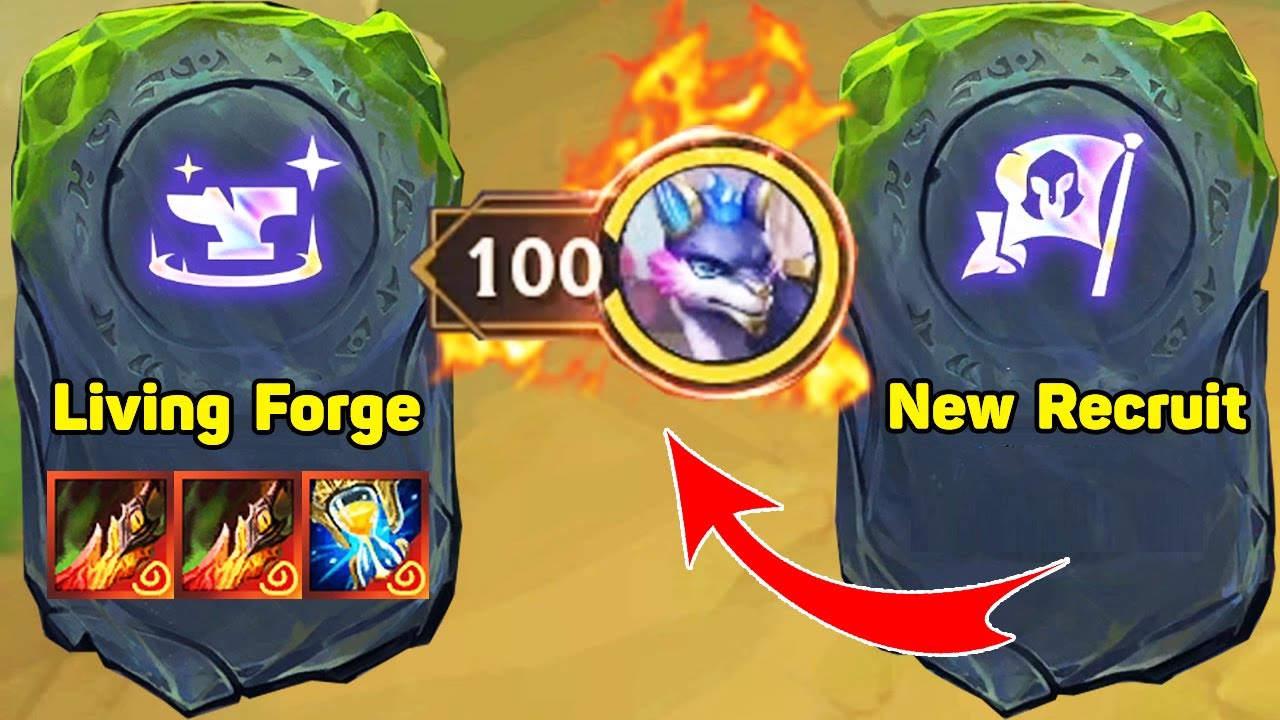 100 HP 23 Winstreak with Living Forge + New Recruit SO OP | TFT SET 7 ...
