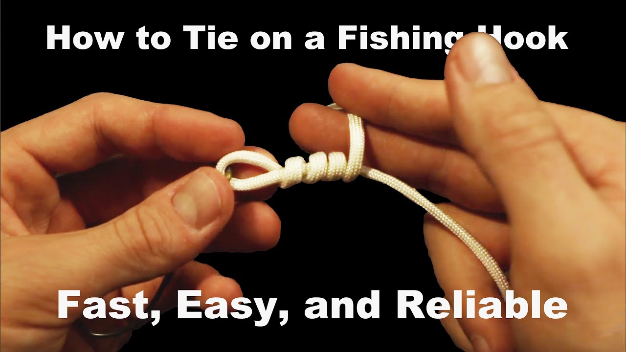 How to Tie on a Fishing Hook (The Worlds Easiest Fishing Knot!) - YouTube