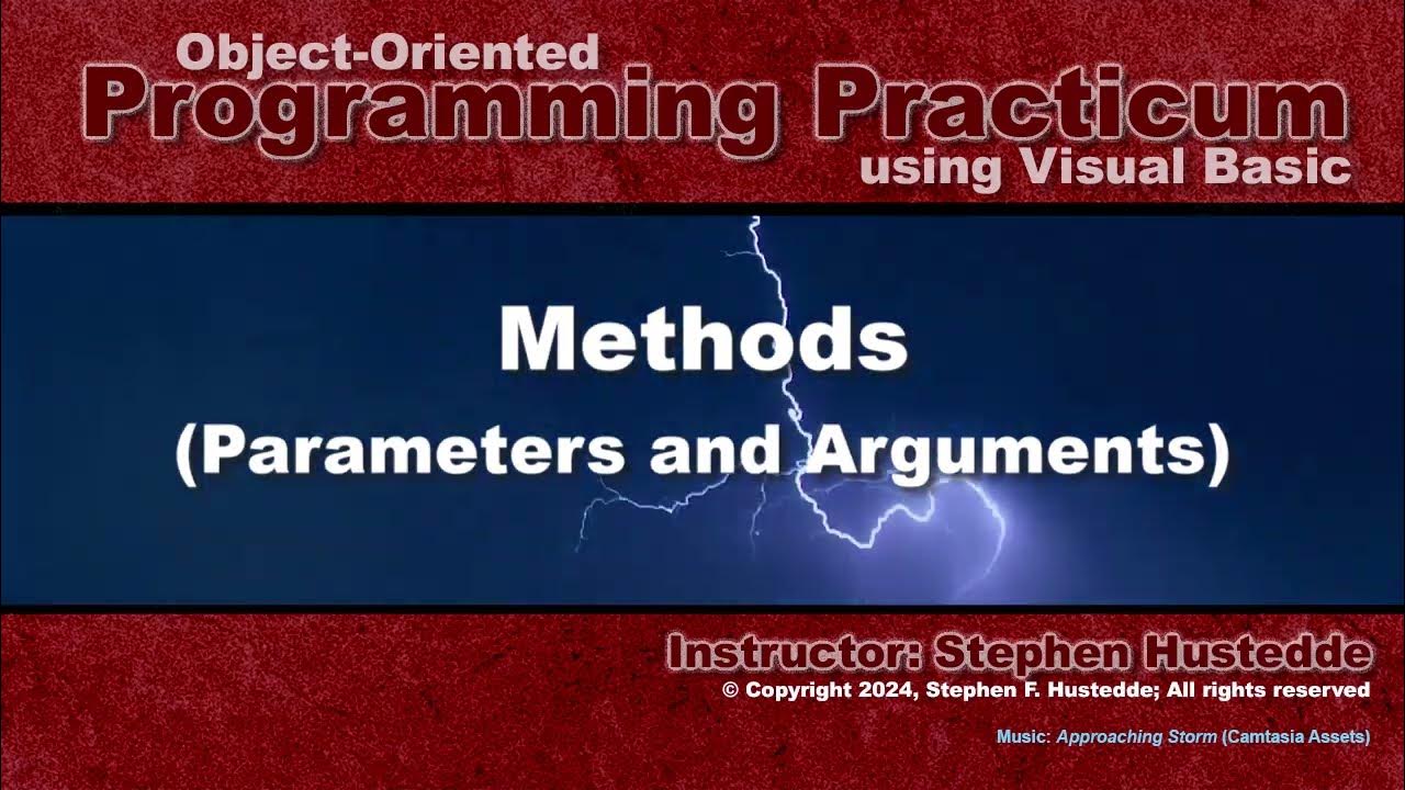 OOP Programming (VB) - 08I Methods: Parameters and Arguments - YouTube