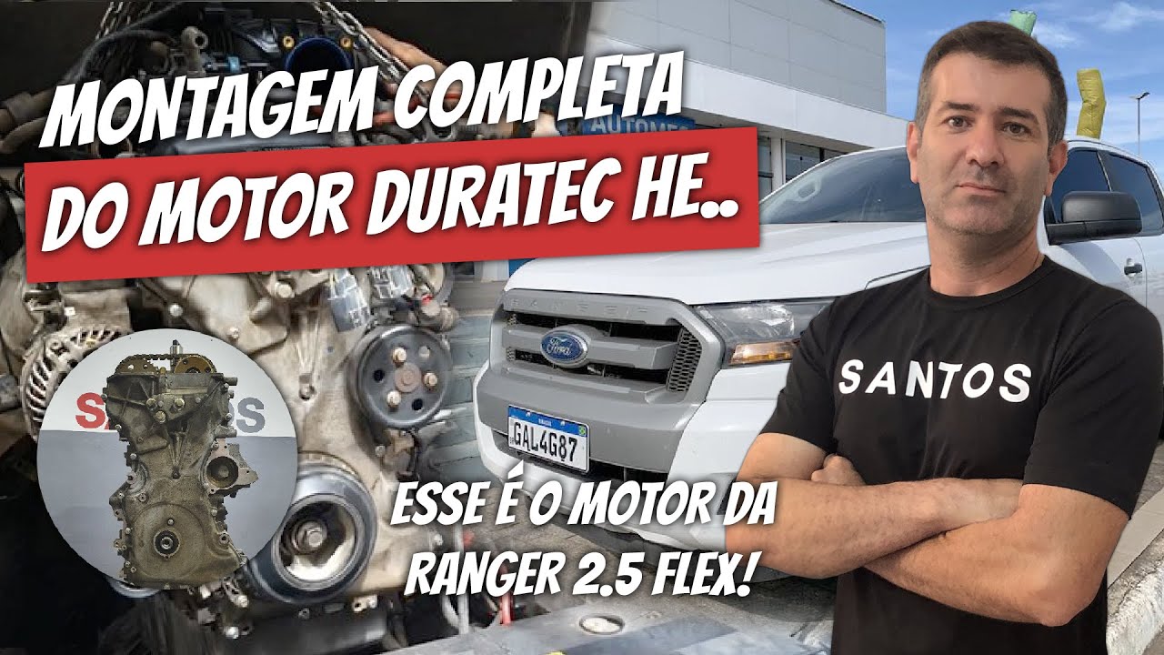 Montagem Completa do Motor da Ranger 2.5 Flex - Ford Duratec HE | Curso ...