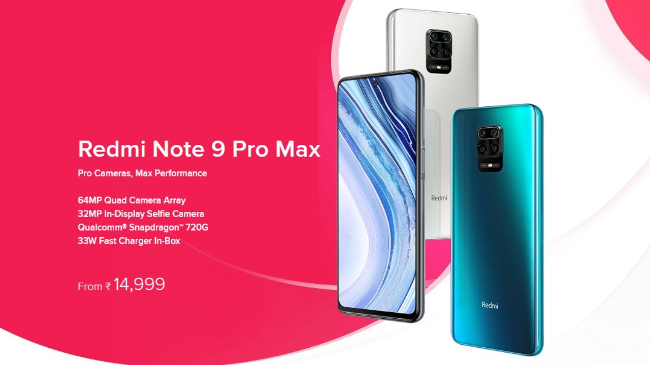 Redmi Note 9 Pro Max Launched In India With Quad Camera, Snap-720G SoC ...