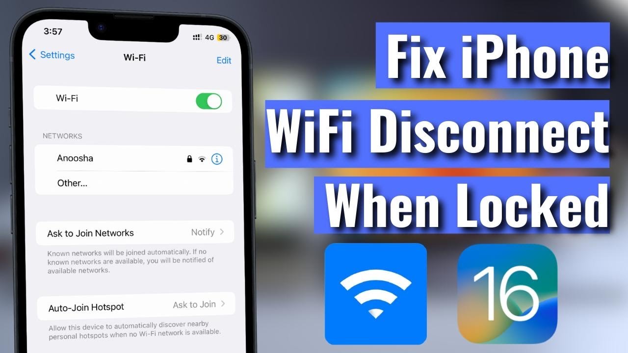 How To Fix iPhone Wi-Fi Disconnects when iPhone is Locked iOS 16 - YouTube