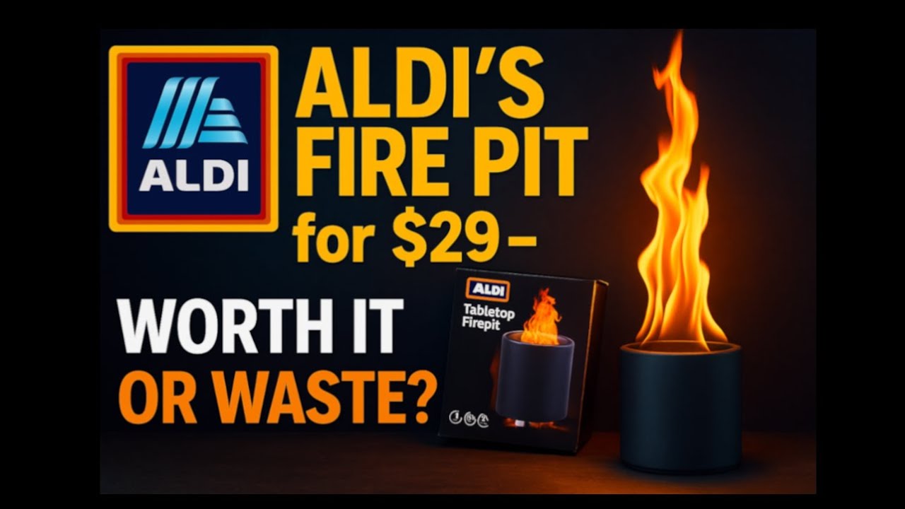 ALDI Tabletop Fire Pit Review 🔥 $29 – Worth It or Waste? - YouTube