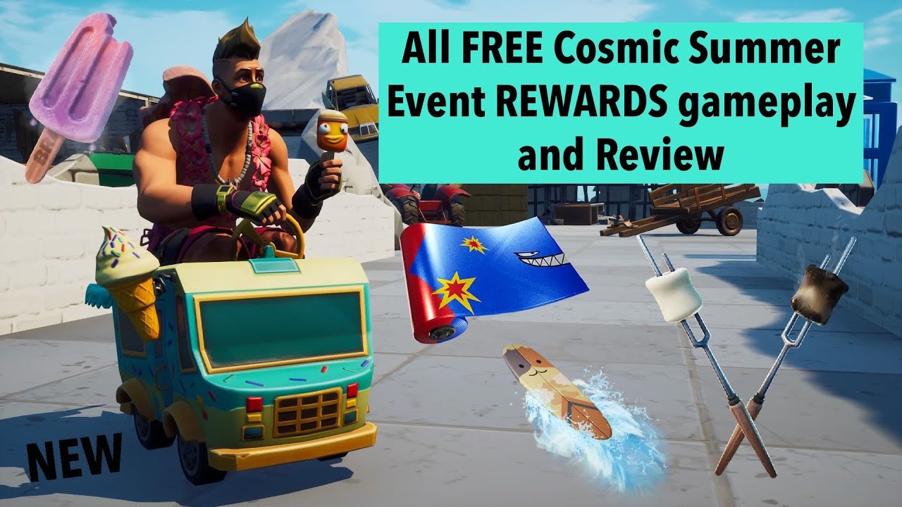 All Free Fortnite Cosmic Summer Event Rewards! Lil’ Treat Emote And ...