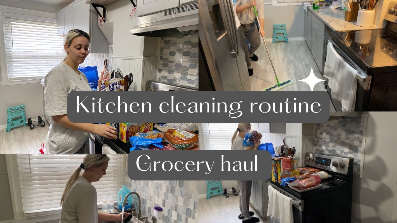 Join me// Kitchen routine//Grocery haul//put away// Cleaning motivation ...