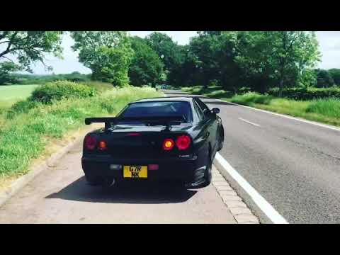 Nissan skyline r34 gtr tomei titanium exhaust!