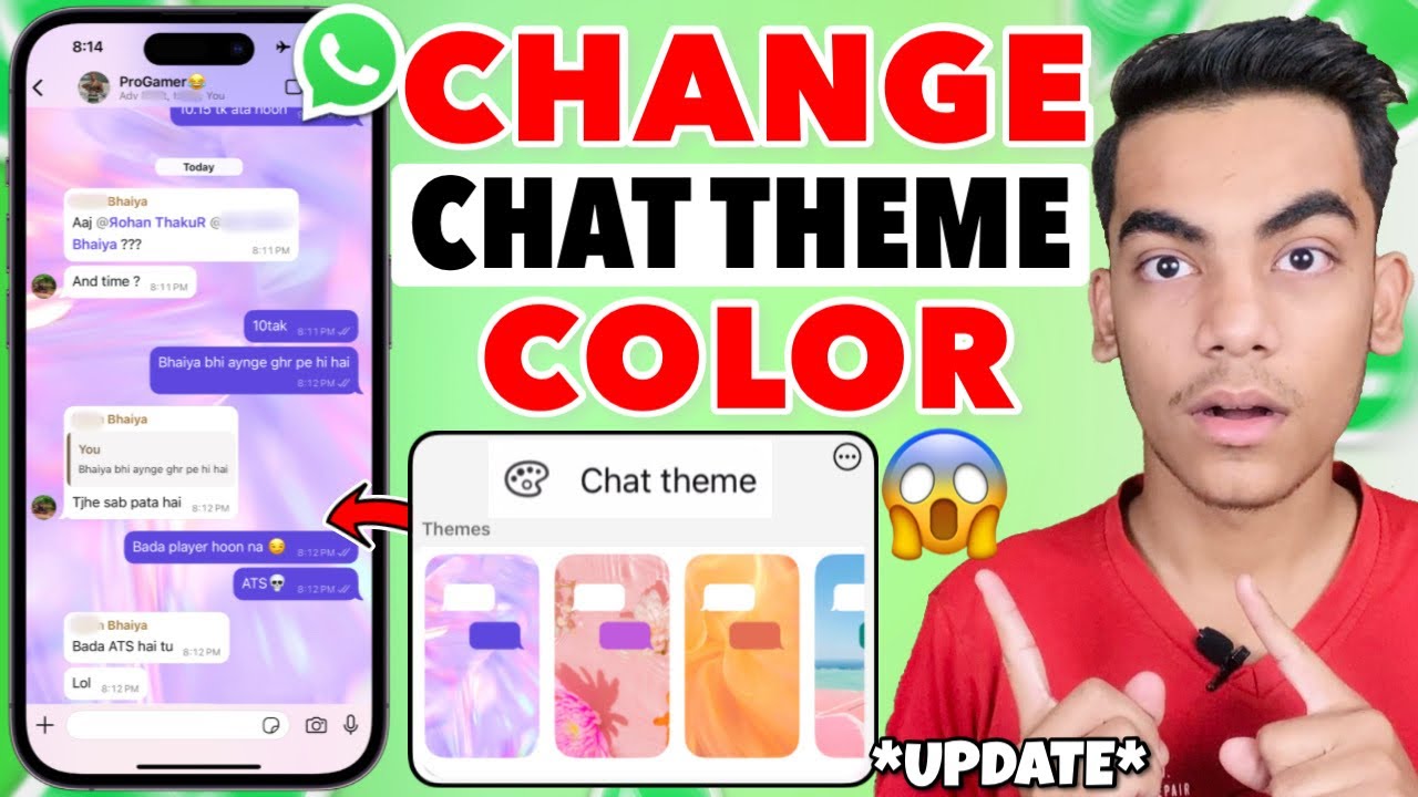 How To Change WhatsApp Chat Theme Color 2025 | How To Customize ...