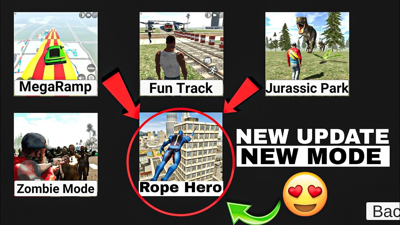 NEW UPDATE ROPE HERO MODE - INDIAN BIKE DRIVING 3D - YouTube