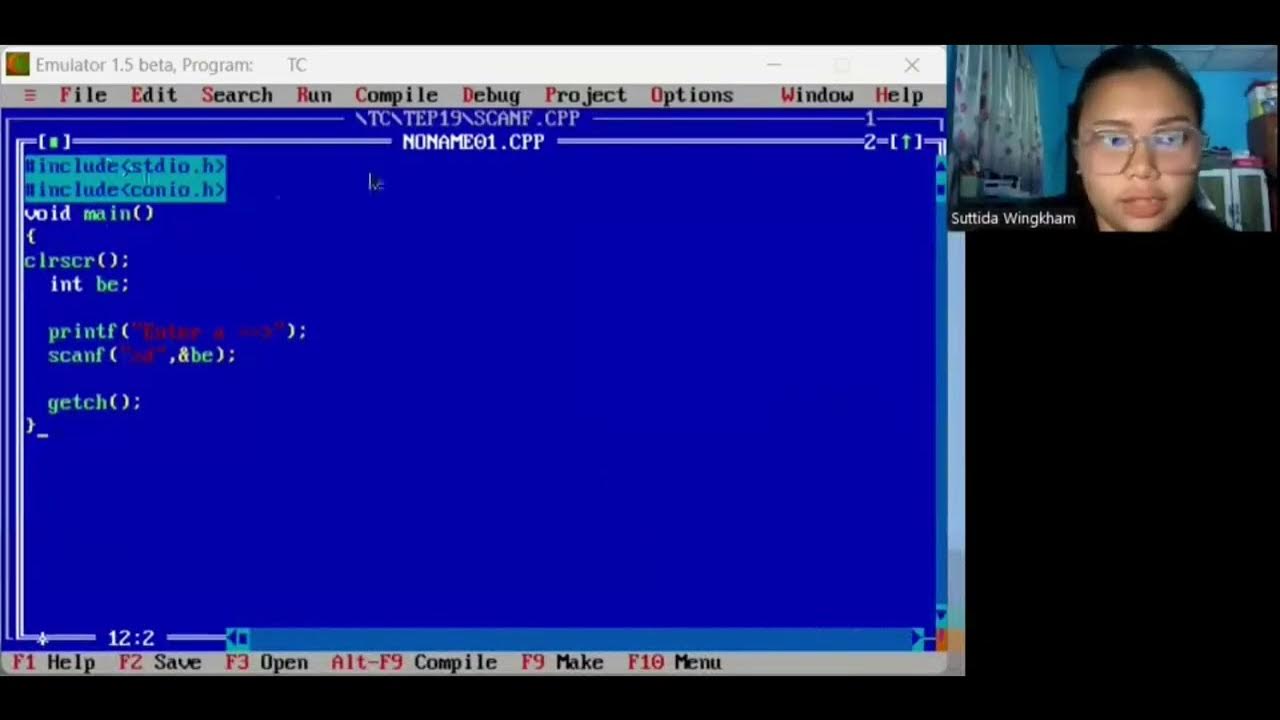 การเขียนโปรแกรมรับค่าจากคีย์บอร์ดโยใช้คำสั่ง scanf - YouTube