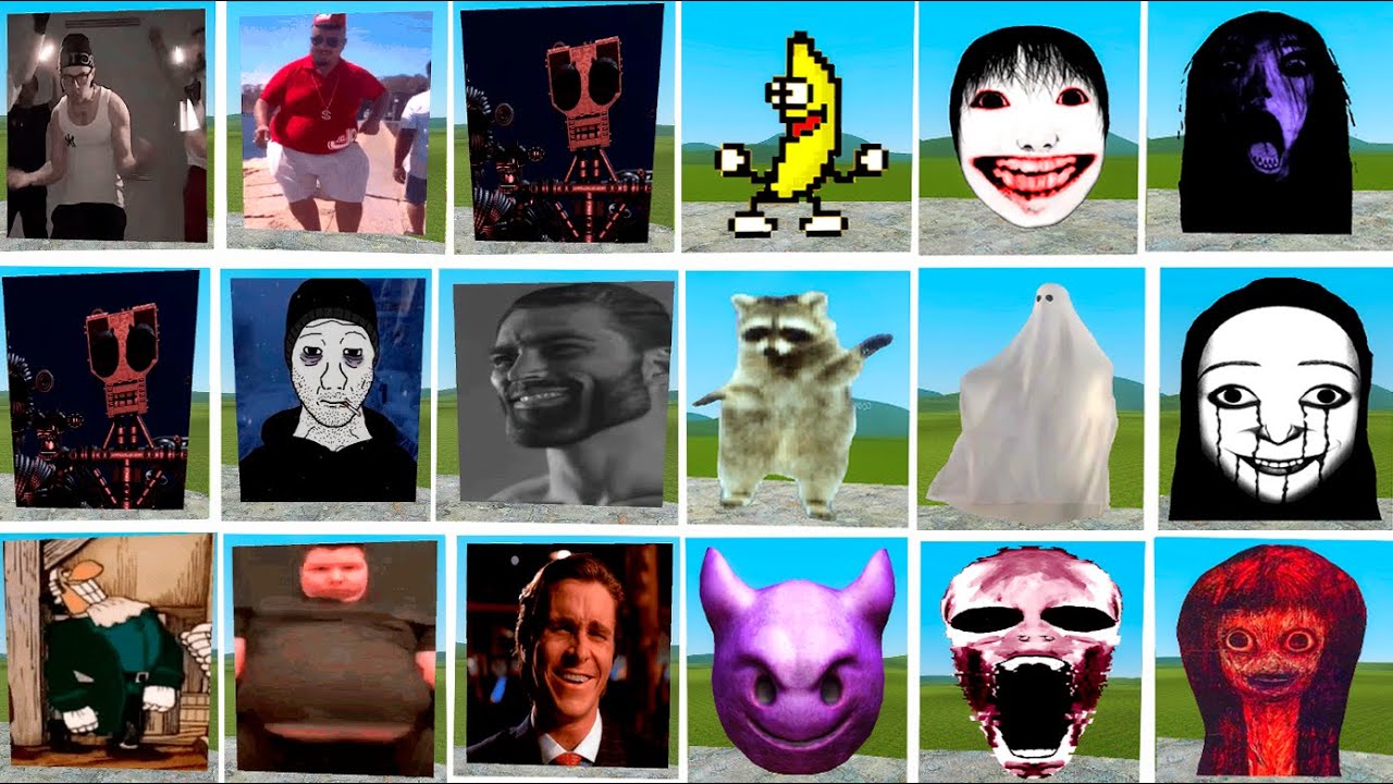 MEME PACK GIF & ALL FULL NICO'S NEXTBOT Chase me in Garry's Mod - YouTube