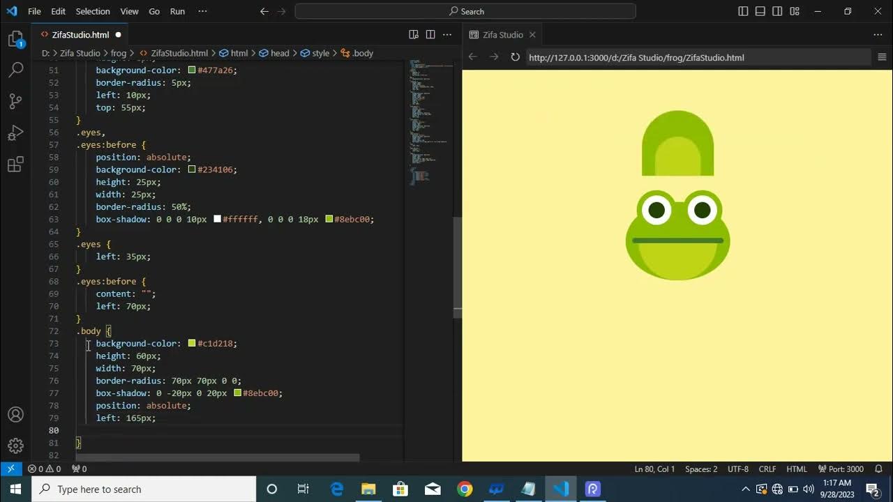 FROG CODING WITH HTML CSS | CSS ANIMATION - YouTube