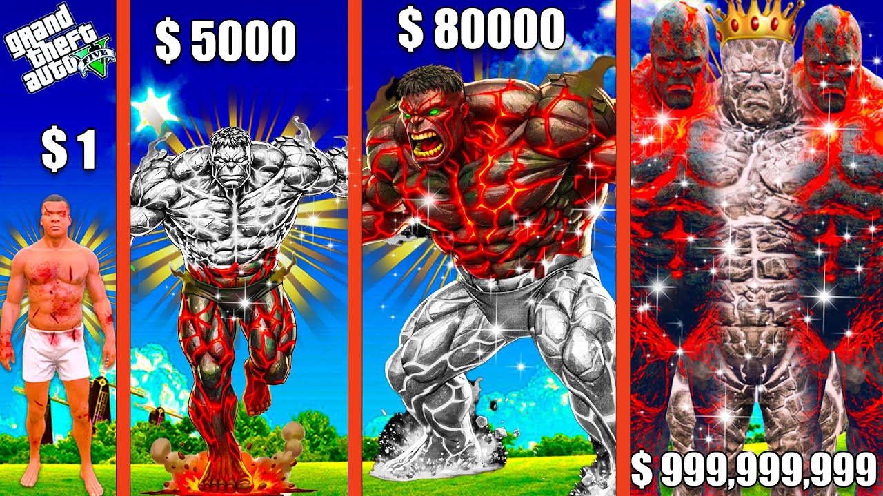 Franklin upgrade the STRONGEST HULK GOLD TITAN ever in GTA 5 - YouTube