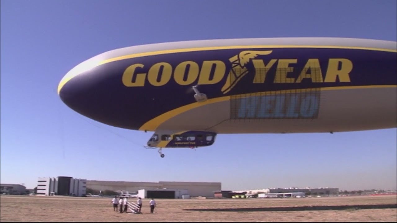 New and improved Goodyear Blimp returns to SoCal - YouTube
