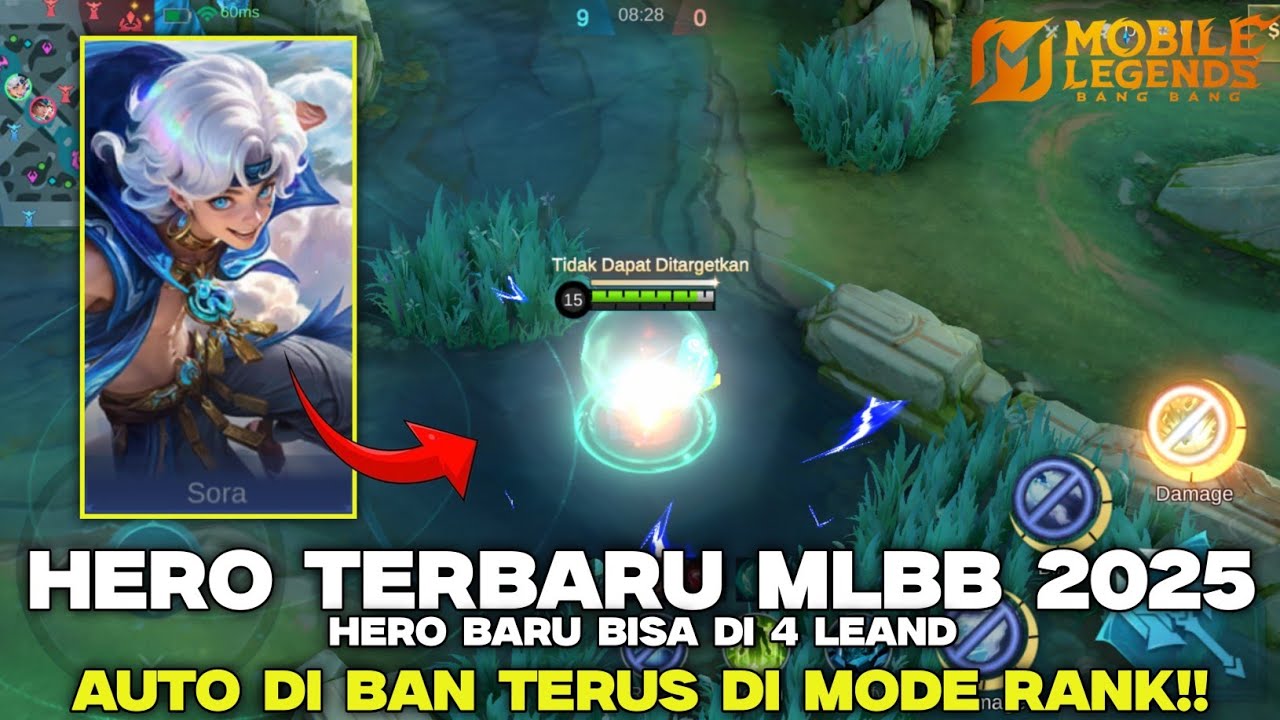 HERO TERBARU MLBB 2025!! AUTO DI BAN TERUS DI MODE RANK, 1 HERO BISA DI ...