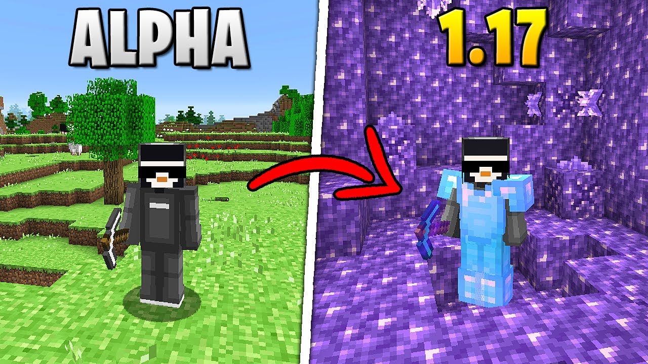 Minecraft Hardcore, But It Progressively Updates - YouTube