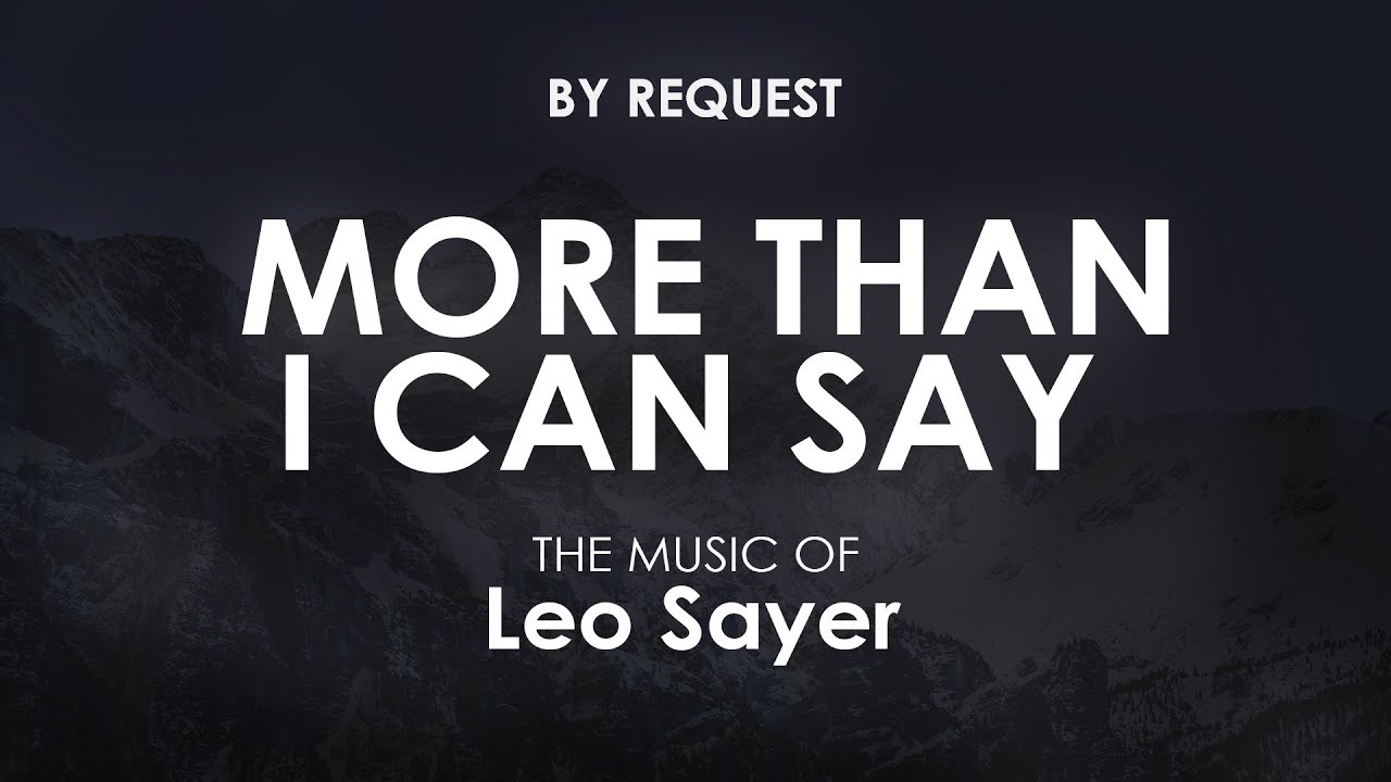 More Than I Can Say | Leo Sayer - YouTube