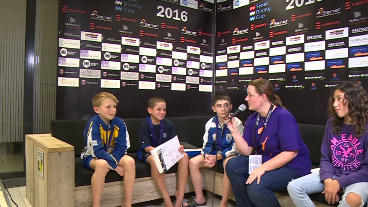 Interview Boys C Platform, Senet Diving Cup Eindhoven 2016 - YouTube