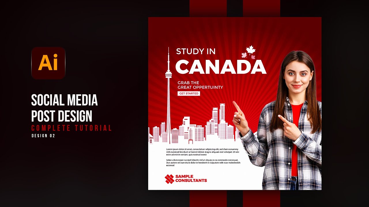 Social Media Post Design in Adobe Illustrator | Consultancy Post Design ...