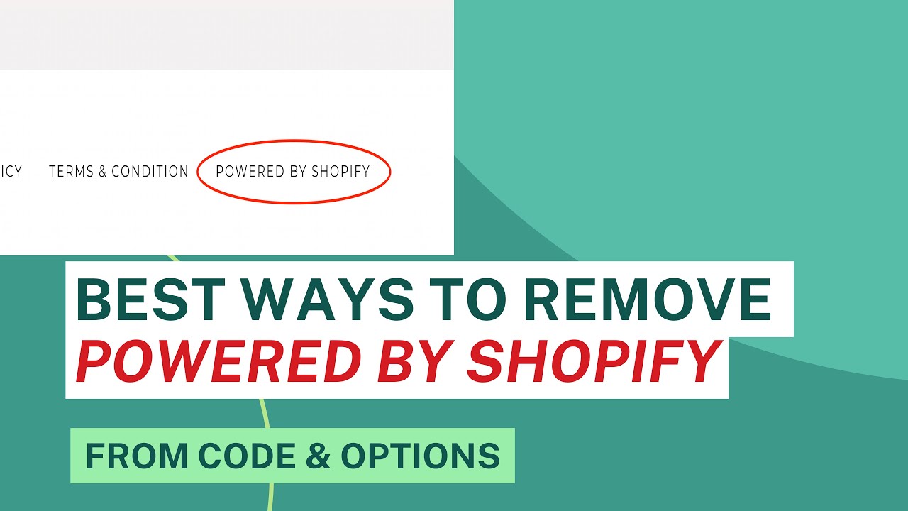 How to Remove Powered by Shopify in 2022 | Remove Powered by Shopify ...