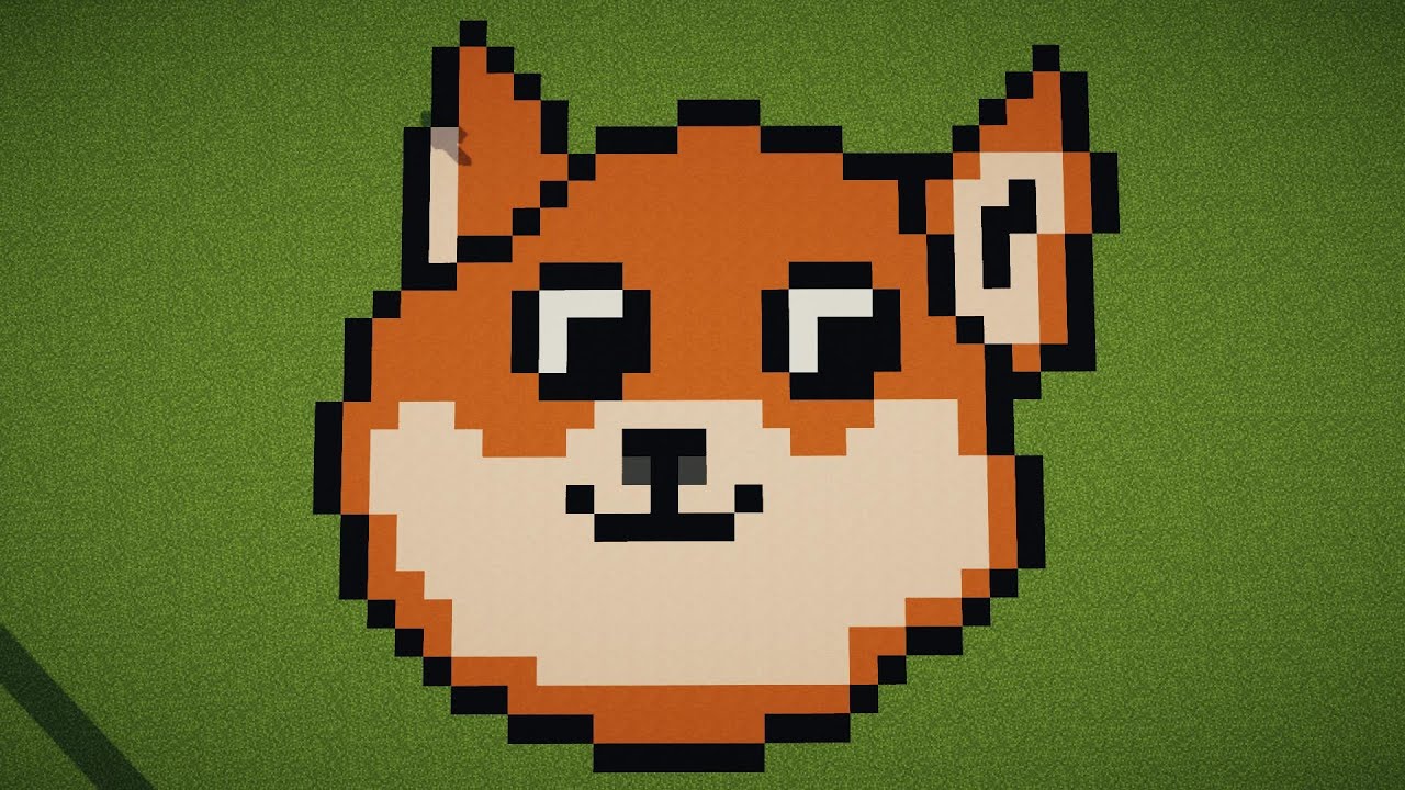 DOGECOIN Minecraft Pixel Art - YouTube