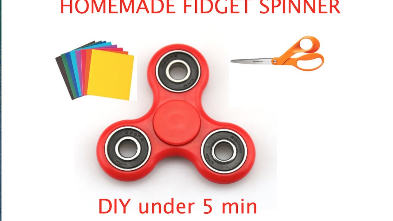 HOMEMADE FIDGET SPINNER in under 5 Minutes - DIY EASY - YouTube