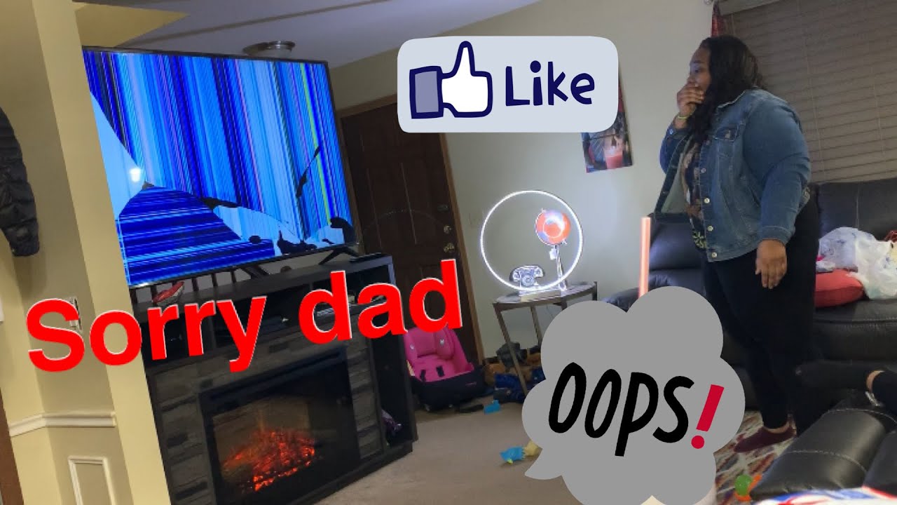 BROKEN TV PRANK ON MY DAD!! - YouTube