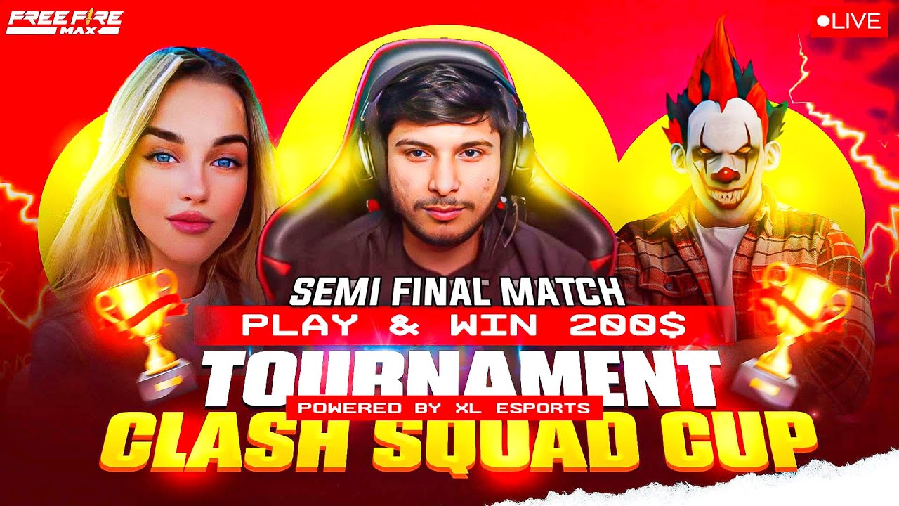 SEMI FINAL MATCHES | BEST OF 3 🛑| CLASH SQUAD TOURNAMENT CUP🚀| @NonstopGaming_ @TheStylo-LIVE ...