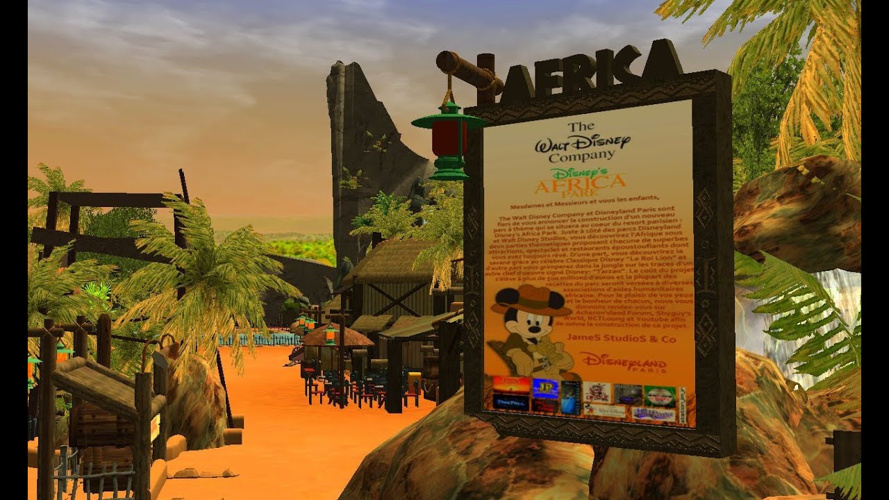 DISNEY'S AFRICA PARK Comeback By JameS StudioS RCT3 - YouTube