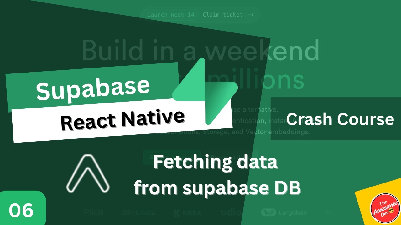 Supabase Tutorial #6 Fetching data from supabase DB - YouTube